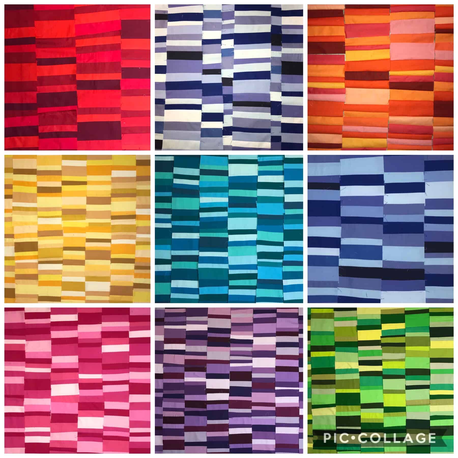 Color Bar Blocks - Quilting in the Fog